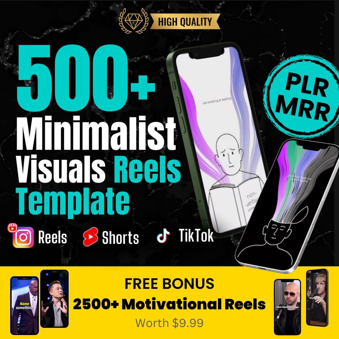 500+ Animated Motivational Reels: Viral Social Media Content (PLR/MRR ...