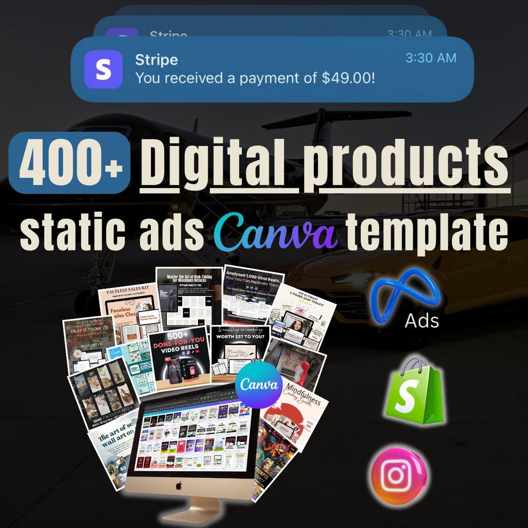 400+ Digital Product Ad Templates: Canva Marketing Kit (digital ...
