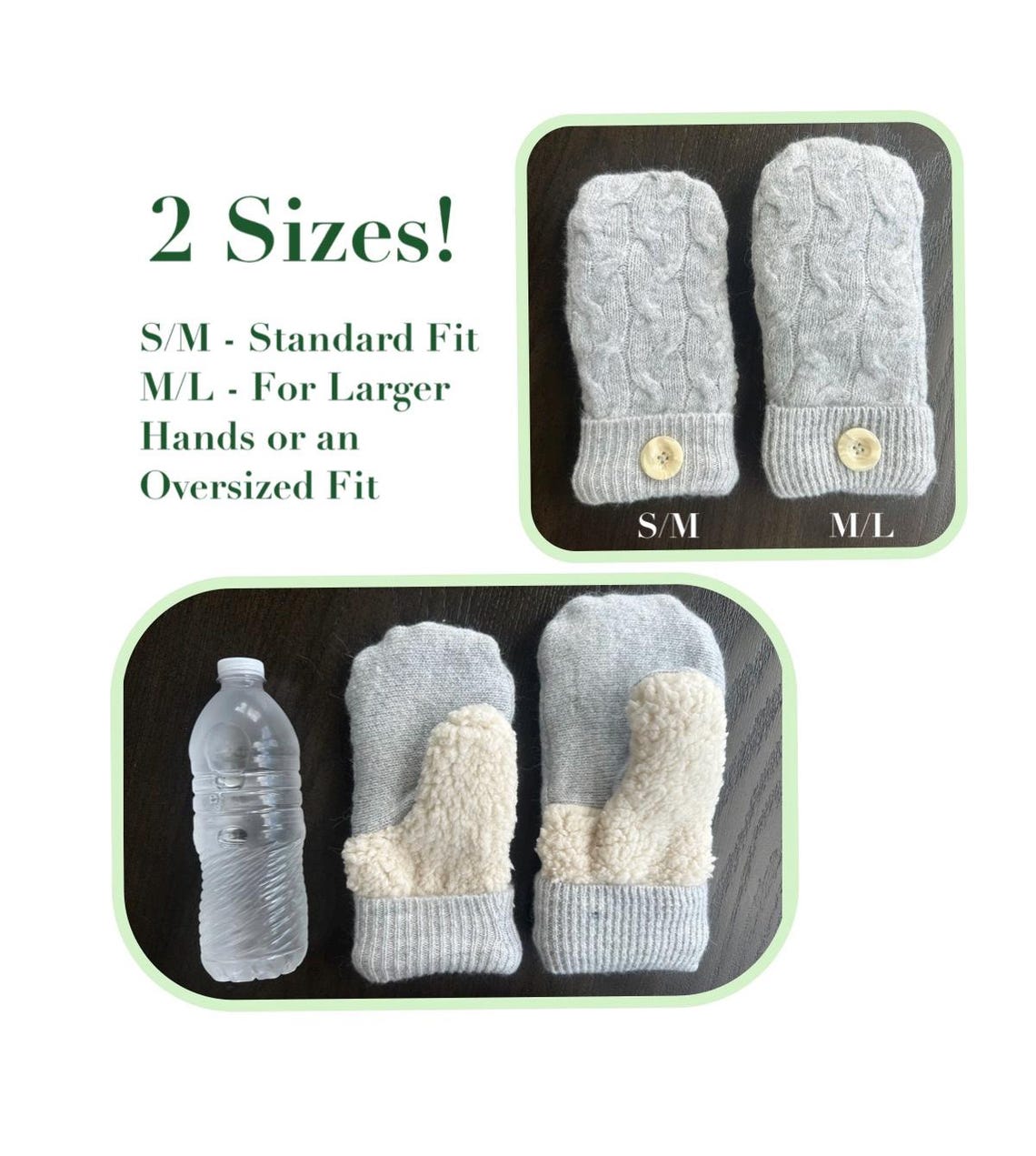 Sweater Mitten Sewing Pattern: 2 Sizes, Beginner Friendly (PDF Download ...