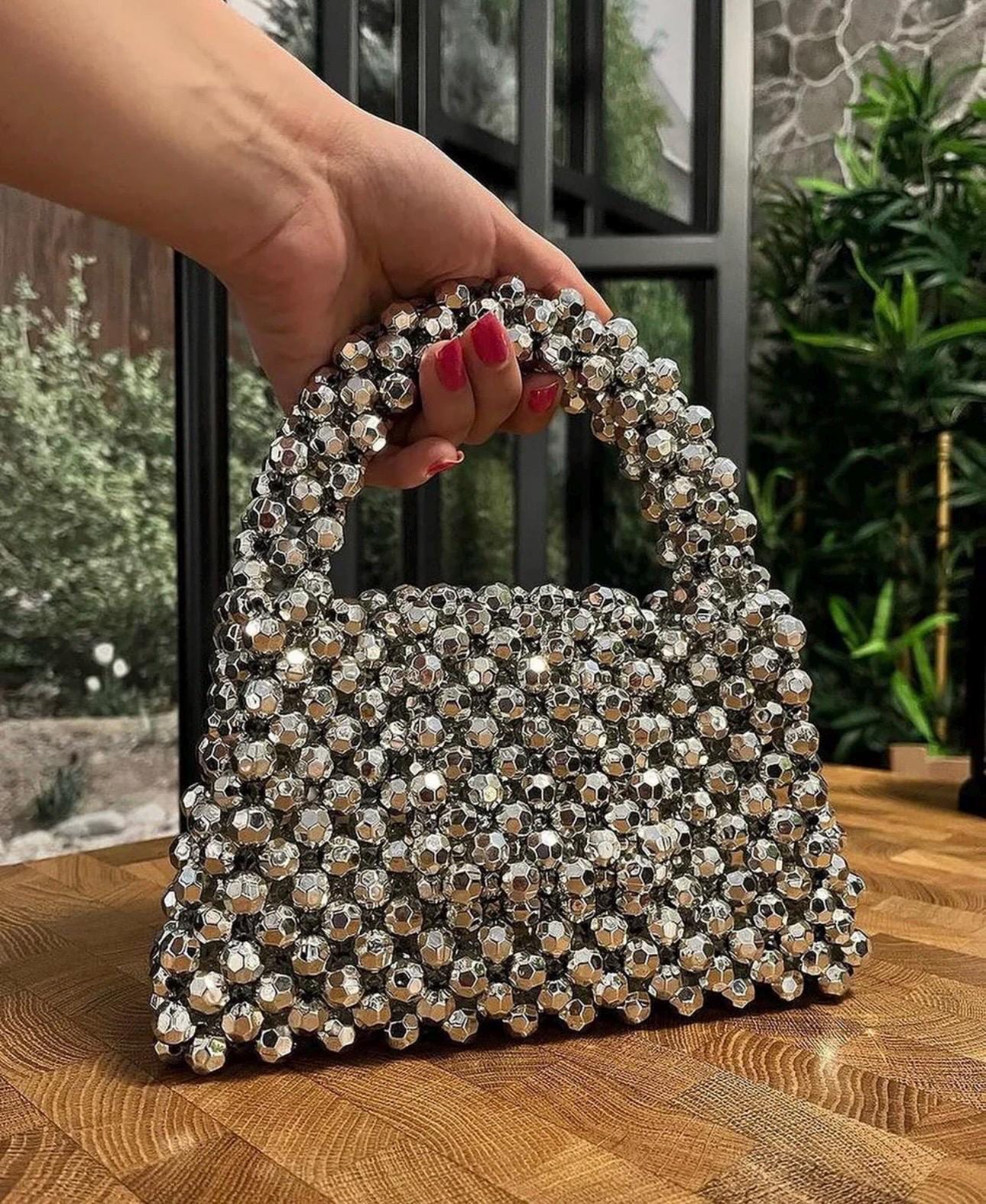 Crystal Bead Bag, Luxury Bead Bag, Women Bead Bag, Wedding Bag, Beaded ...