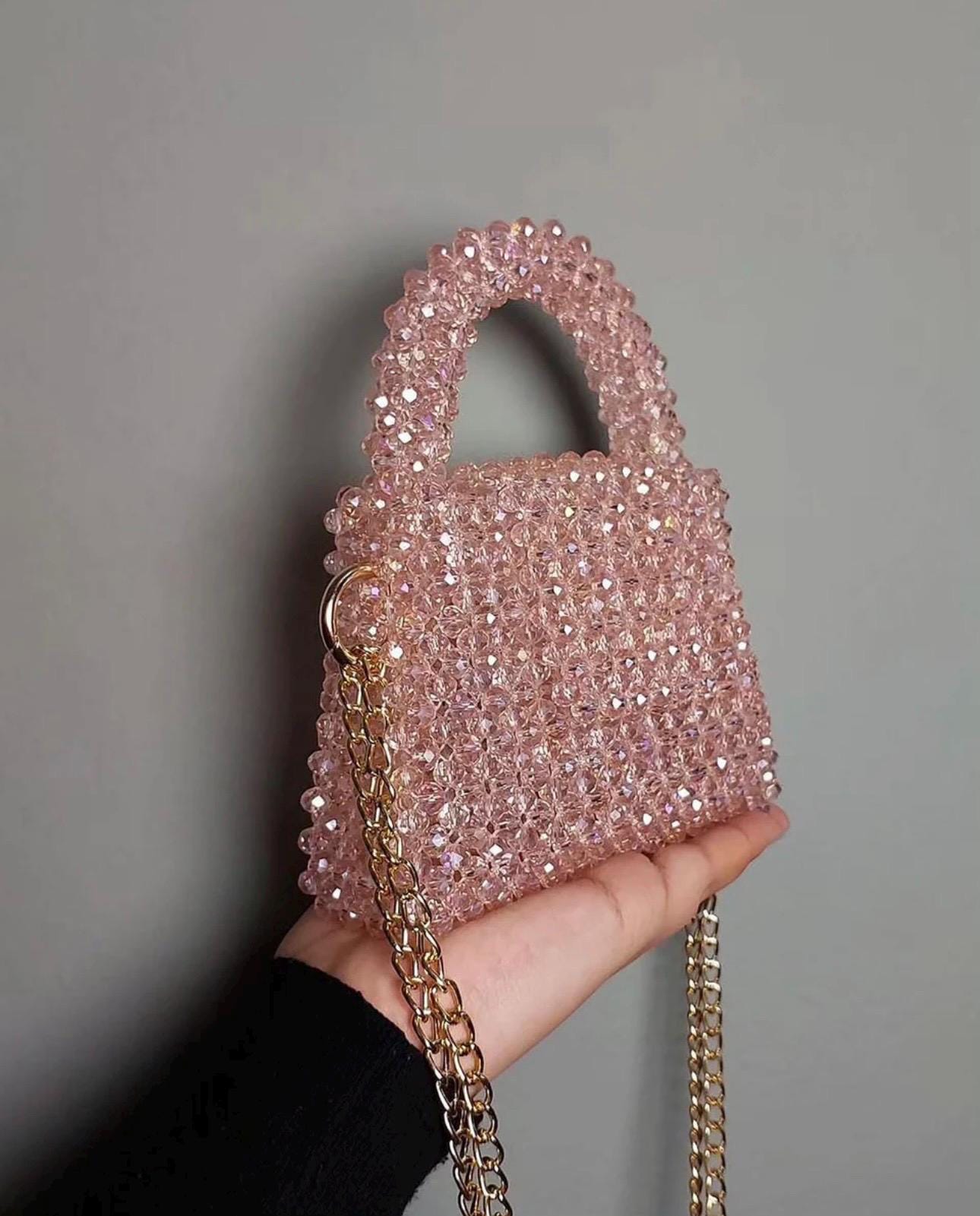 Crystal Bead Bag, Luxury Bead Bag, Women Bead Bag, Wedding Bag, Beaded ...