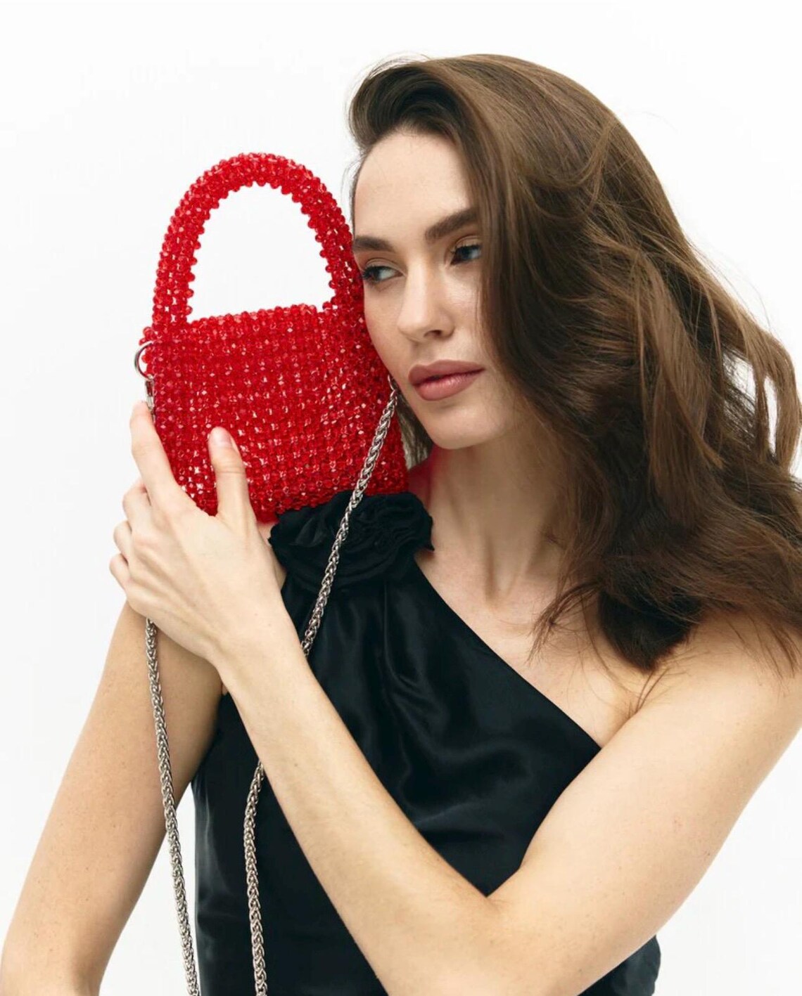 Crystal Bead Bag, Luxury Bead Bag, Women Bead Bag, Wedding Bag, Beaded ...