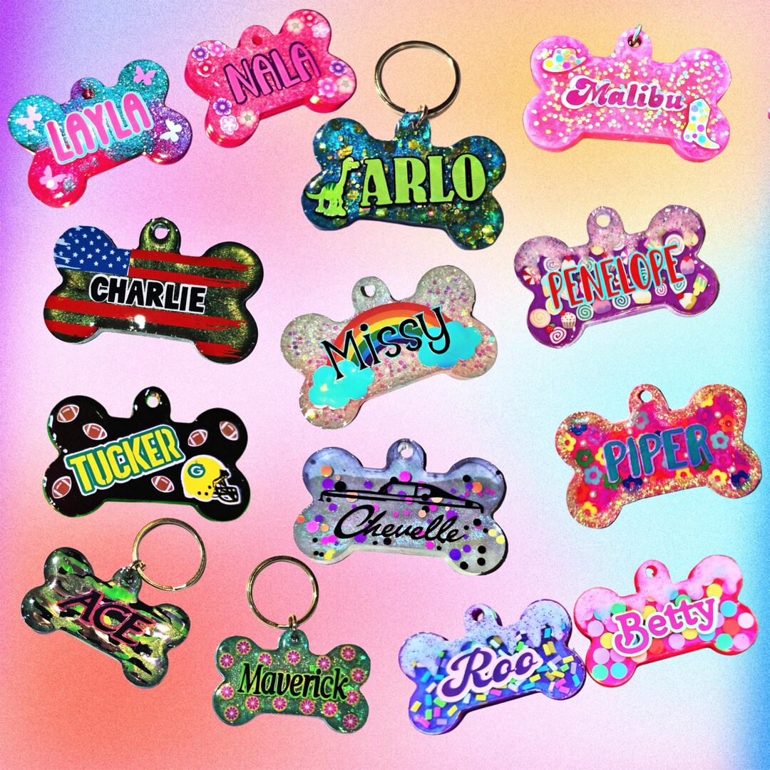 Create Your Own Custom Personalized Pet Tag, Custom Dog Tag, Resin Dog ...
