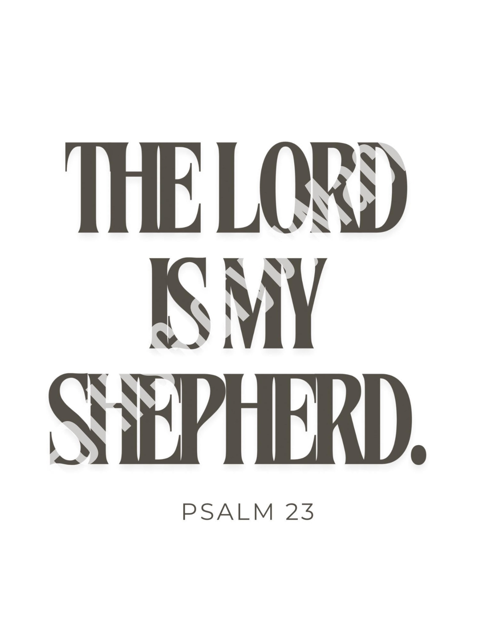 Psalm 23-the Lord is My Shepherd Digital Print - Etsy