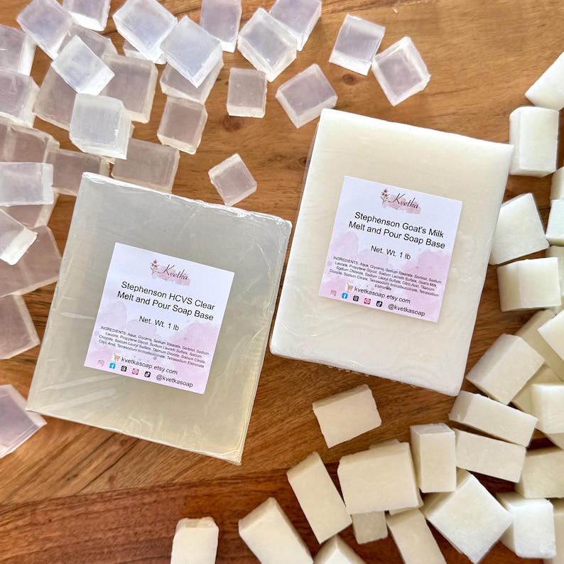 Clear and Goat's Milk Melt & Pour Soap Base: DIY Soap Making (1 Lb) - Etsy