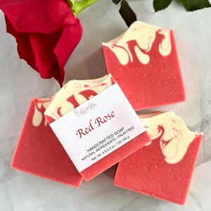 Handmade Rose Soap - Sparkling Rose - Red Rose Scented, Natural Artisan ...