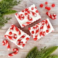 Peppermint Candy Cane Soap - Etsy