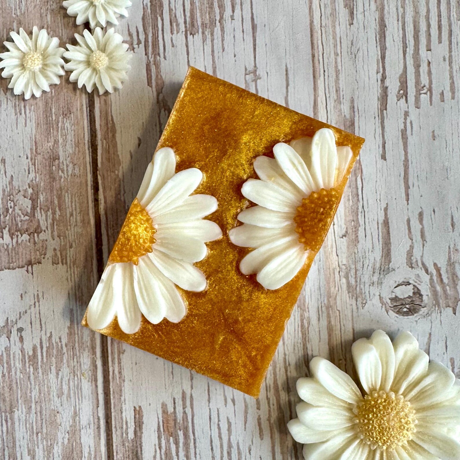 Golden Daisy Handmade Soap Bar - Luxurious Floral Gift - Etsy