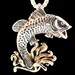Fish Necklace Jumping Bass Fish Pendant Sterling Silver Fish Charm With ...