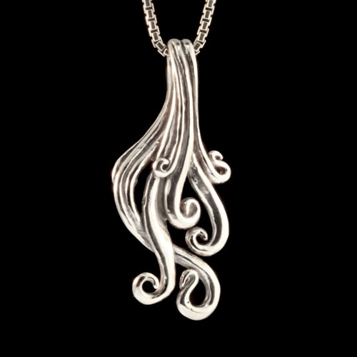 Waterfall Necklace Silver Waterfall Jewelry Cascade Waterfall - Etsy