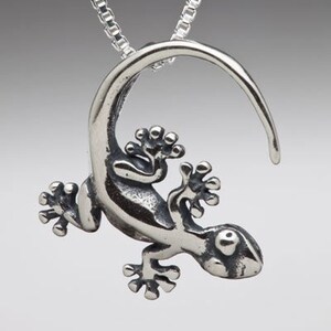 Gecko Necklace Gecko Jewelry Gecko Charm Lizard Necklace Lizard Jewelry ...