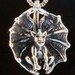 Silver Gothic Gargoyle Pendant Winged Gargoyle Charm Gothic Fantasy ...