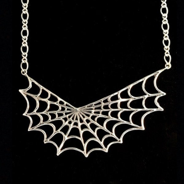 Spider Web Necklace - Etsy