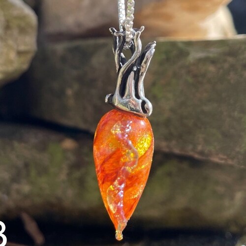 Cuttlefish Necklace Tentacle Pendant Dichroic Glass Jewelry - Etsy