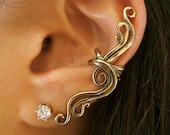 Minimalist Ear Cuff Bronze Ear Cuff Swirl Ear Cuff French | Etsy