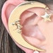 Crescent Moon Ear Wrap 14K Gold Prince Ear Wrap Moon Ear Cuff - Etsy