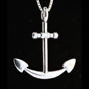 Large Anchor Pendant Silver Nautical Jewelry Boat Ocean Sea Ship Sail ...