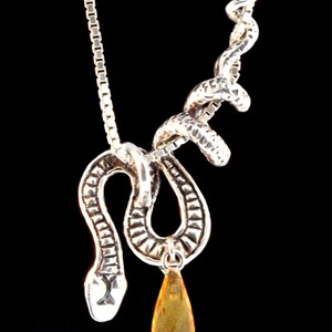 Snake Necklace Silver Snake Pendant Snake Jewelry Serpent Jewelry ...