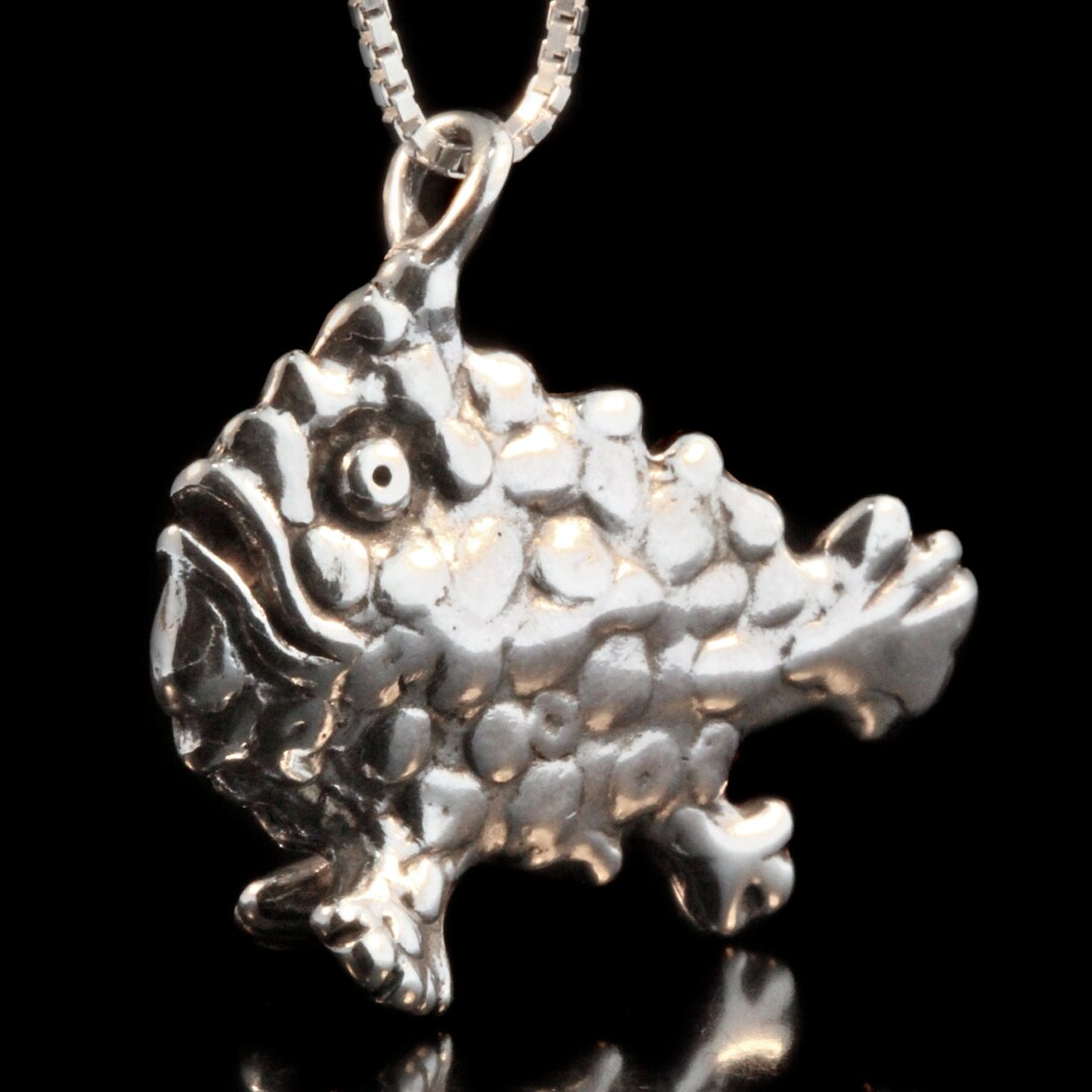 Frogfish Necklace Frogfish Charm Fish Jewelry Fish Pendant Fish Charm ...