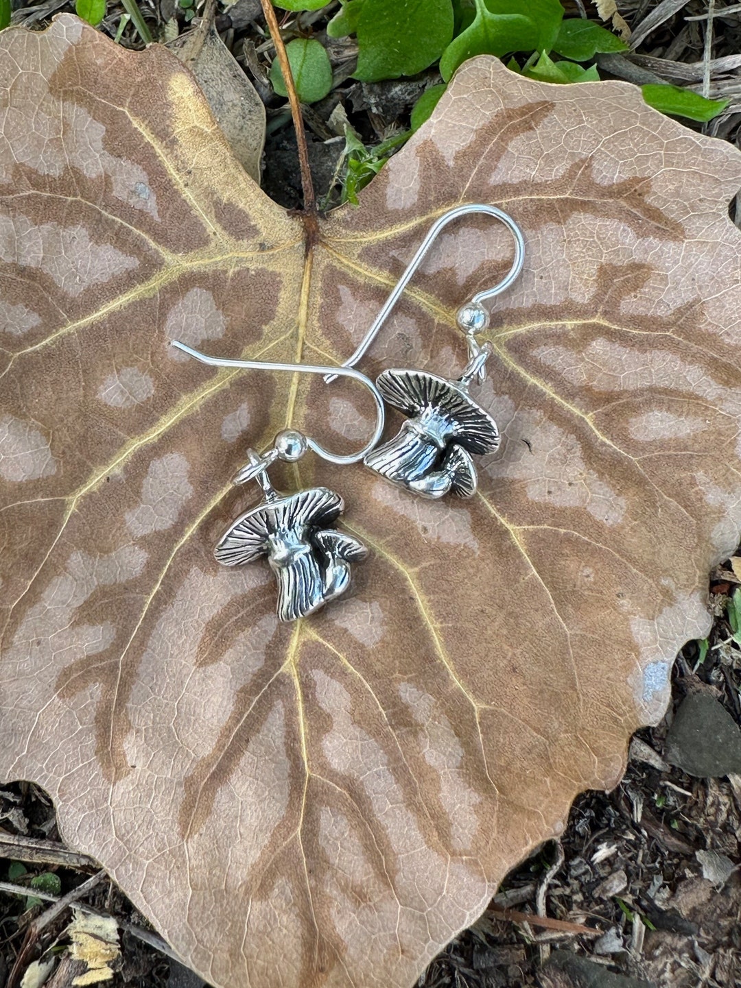 Tiny Mushroom Earrings - Sterling Silver - Cute Mushroom Jewelry - Etsy