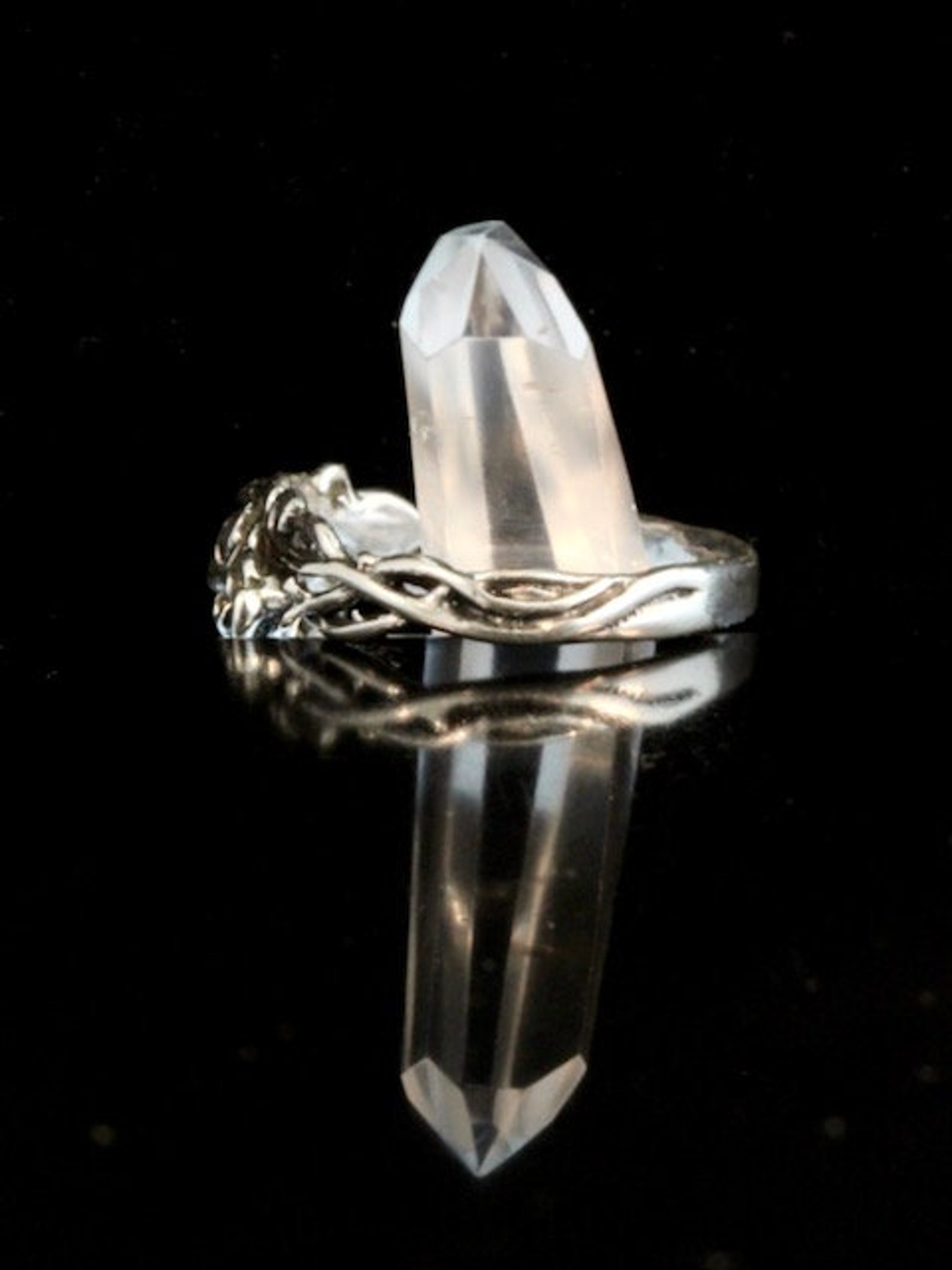 Rose Tendril Ring - Sterling Silver - Floral Wedding Band - Etsy
