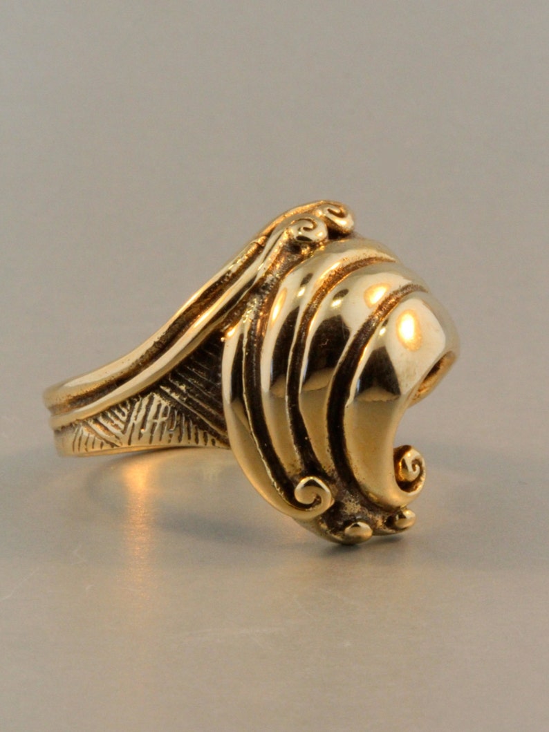 Gold Wave Ring Gold Wave Jewelry Ocean Ring Water Ring 14k - Etsy