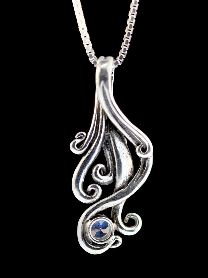 Wave Necklace Silver Waterfall Jewelry Cascade Waterfall - Etsy