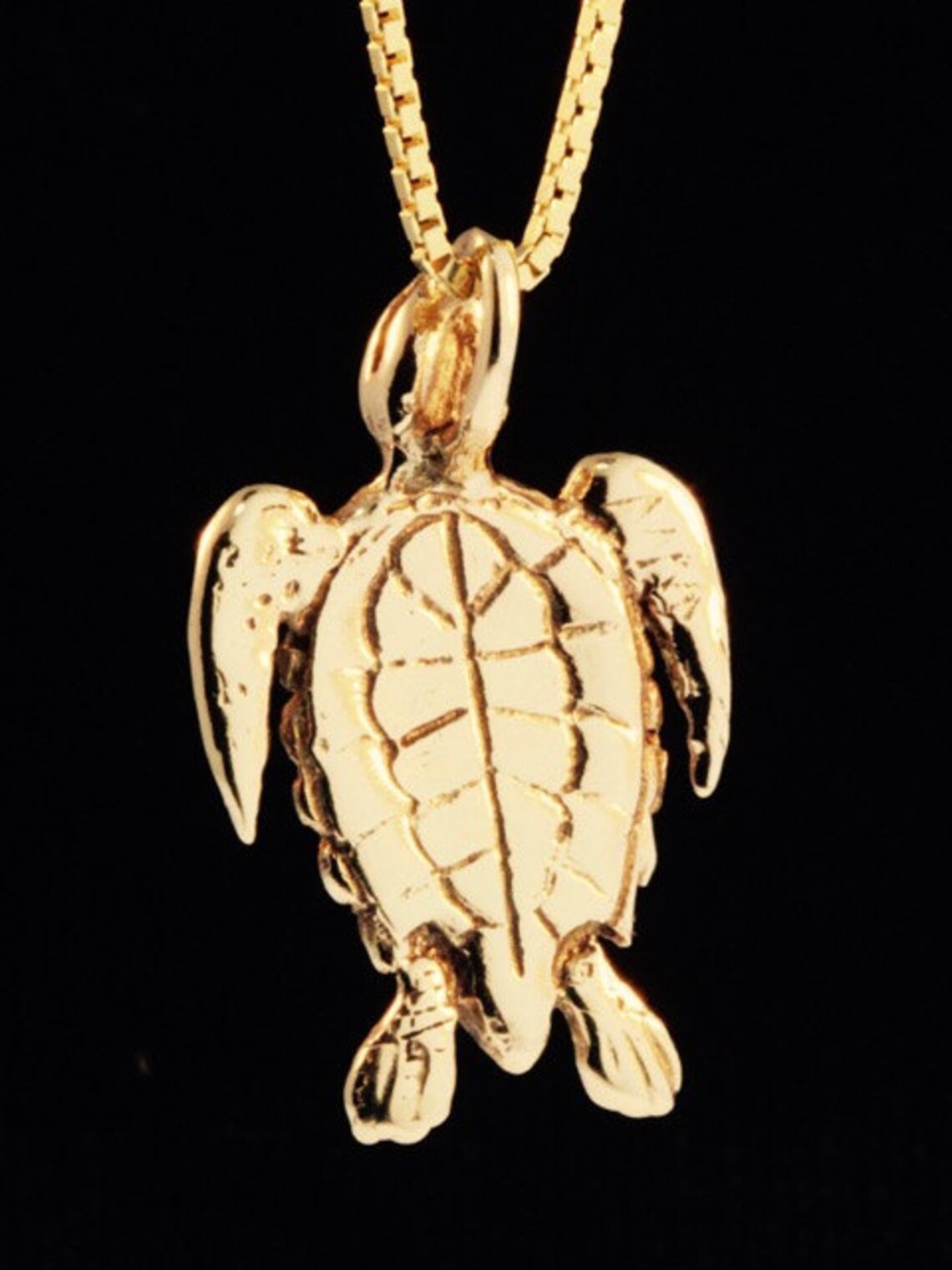 Gold Sea Turtle Necklace Turtle Necklace Turtle Charm Sea | Etsy