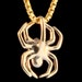 Gold Spider Necklace - Solid 14K Gold Spider Charm Spider Pendant ...