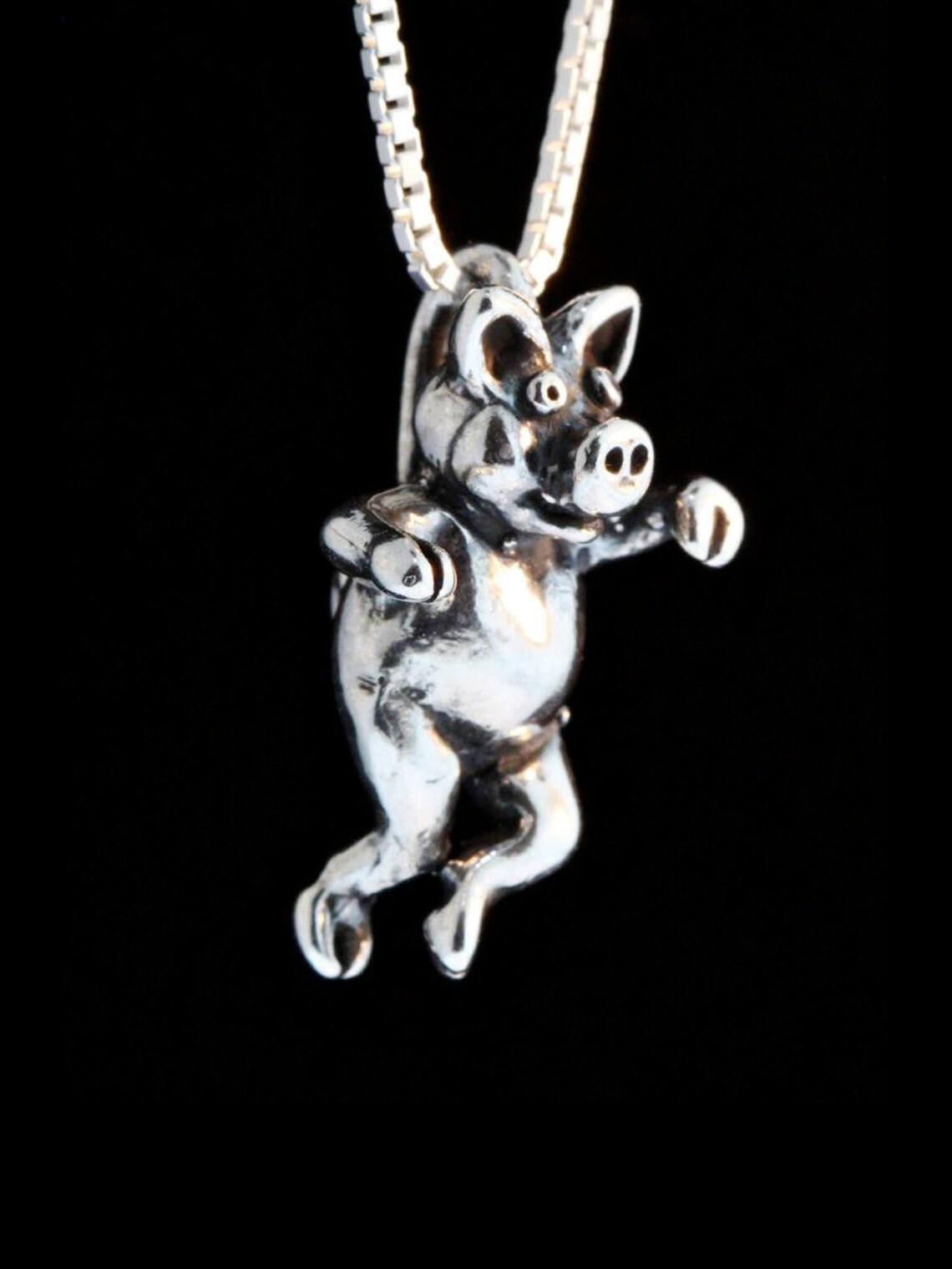 Three Little Pigs Charm Left Jig Pig Charm Silver Pig Charm - Etsy