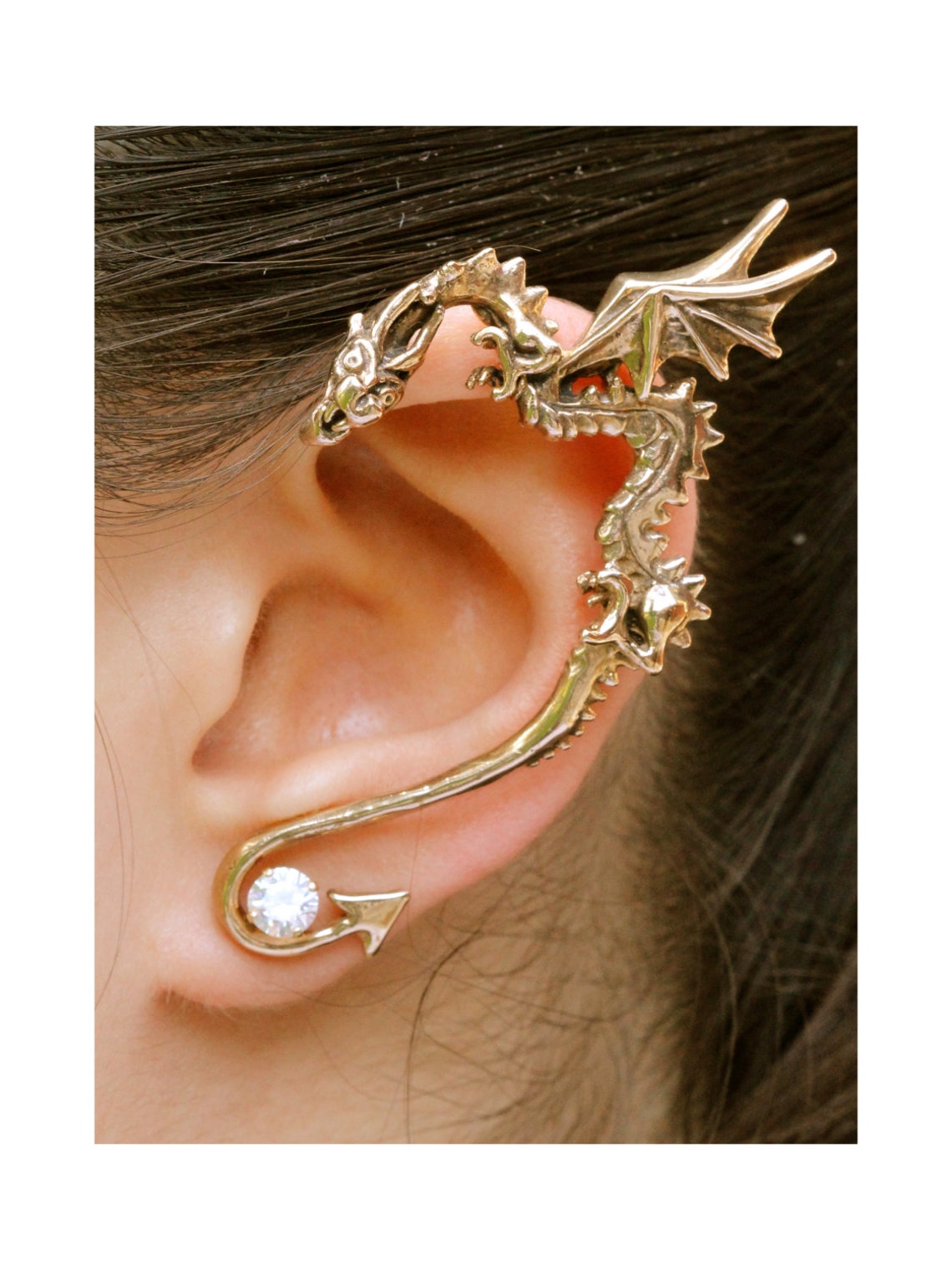 Dragon Ear Wrap Dragon Ear Cuff Bronze Classic Dragon Ear Wrap - Etsy