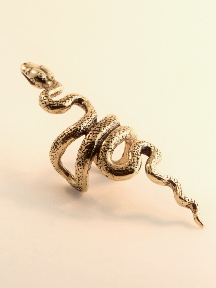 Snake Ear Cuff Snake Ear Wrap 14K Gold Snake Earring Snake | Etsy