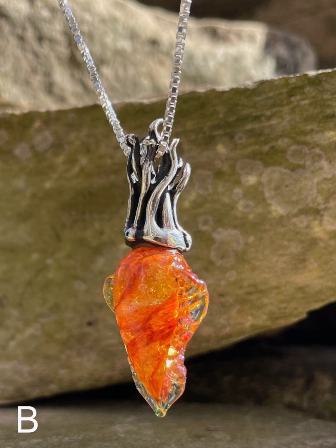 Cuttlefish Necklace Tentacle Pendant Dichroic Glass Jewelry - Etsy