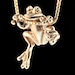 Gold Frog Necklace 14k Gold Tree Frog Charm Frog Pendant Frog Jewelry ...