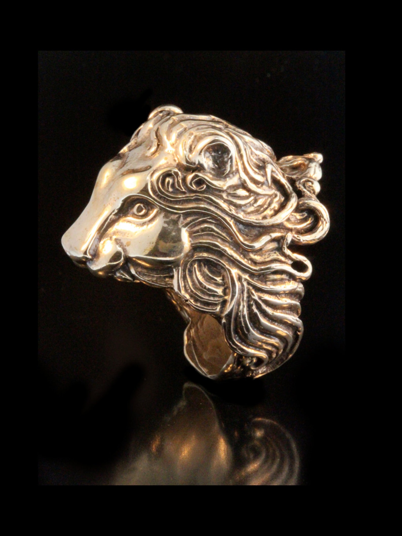 Lion Ring Bronze Pride Lion Ring Cecil Lion Jewelry | Etsy