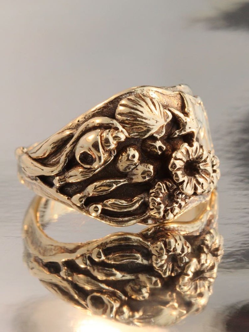 Tidepool Ring - Solid 14K Gold - Ocean Diver Beachcomber Band - Etsy