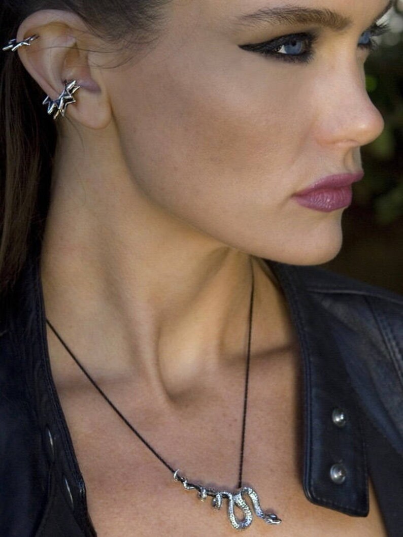 Ninja Star Ear Cuff - Ninja Jewelry - Anime Ear Cuff Jewelry - Punk ...