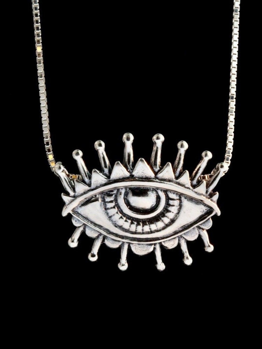 Evil Eye of Protection Necklace Sterling Silver Evil Eye Pendant Evil ...