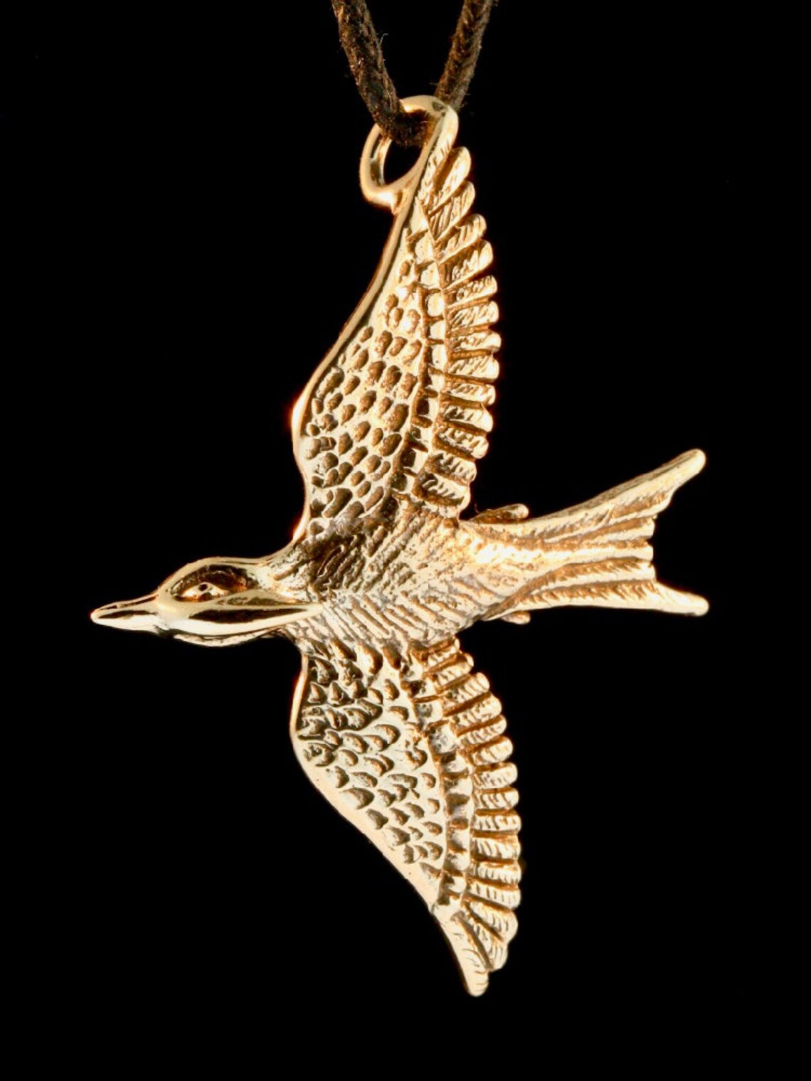 Bird Necklace Bird Charm Bird Jewelry Bronze Mocking Jay | Etsy