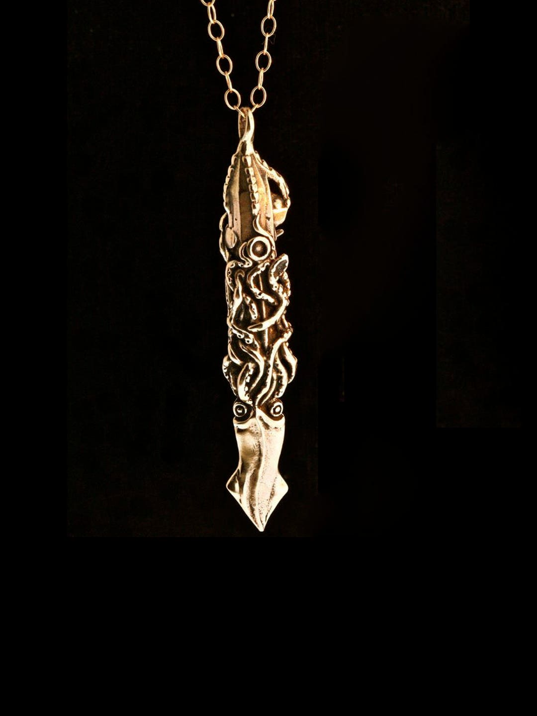 Squid Necklace Squid Jewelry Squid Attacks Nautilus Submarine Pendant ...