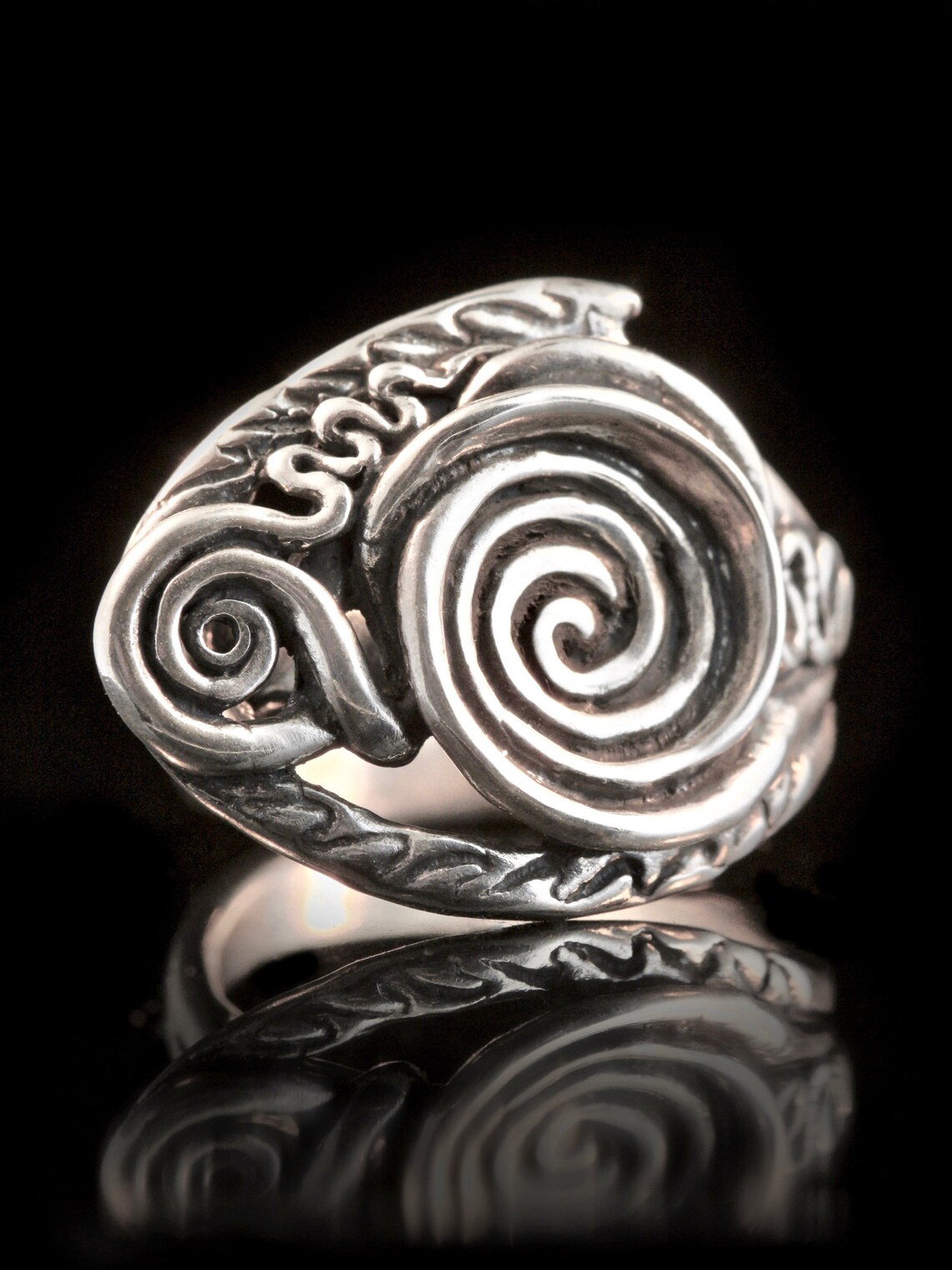 Galaxy Ring Silver Galactical Ring Abstract Spiral Star Galaxy ...