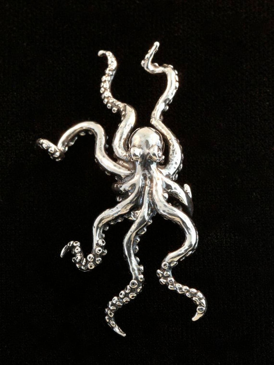 Octopus Ear Cuff Silver Octopus Earring Octopus Jewelry Kraken - Etsy