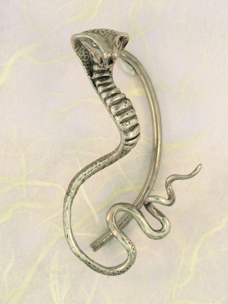 Snake Ear Cuff Snake Ear Wrap Snake Earring Silver Cobra Ear - Etsy