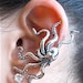 Octopus Ear Cuff Silver Octopus Ear Cuff Octopus Earring Octopus ...