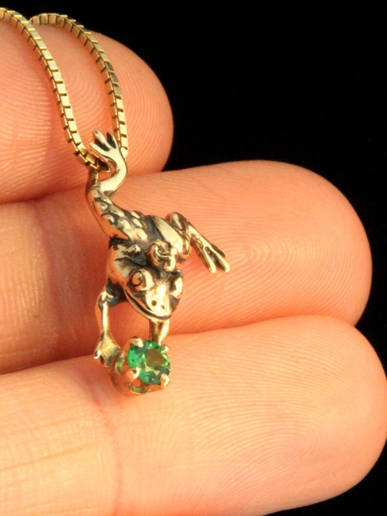 Gold Frog Charm Enchanted Frog Prince Pendant 14k Kiss the - Etsy