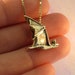 14k Gold Flying Bat Charm Soaring Bat Necklace - Etsy