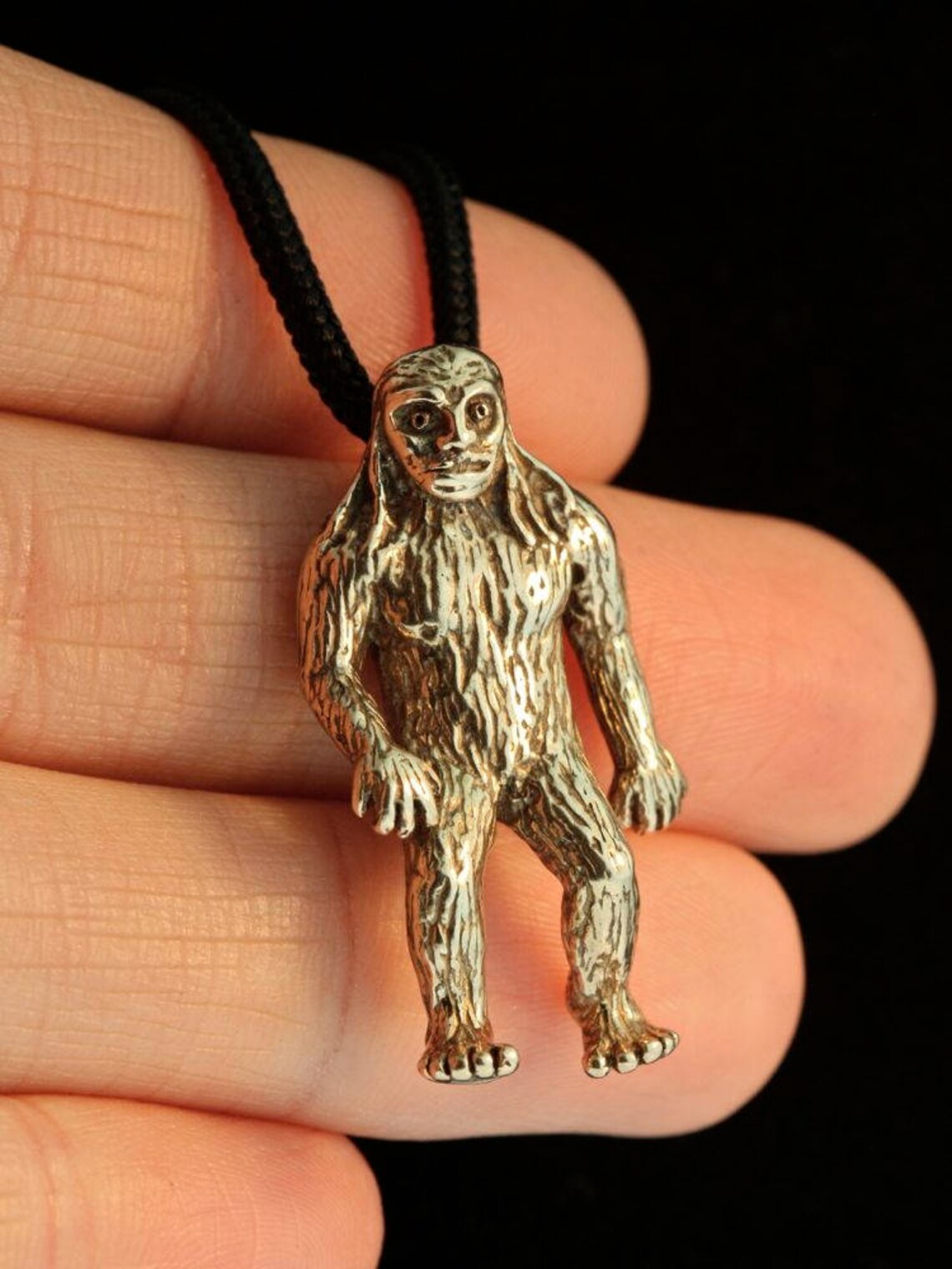 Bigfoot Pendant - Bronze - Yeti Necklace - Cryptid Jewelry - Etsy