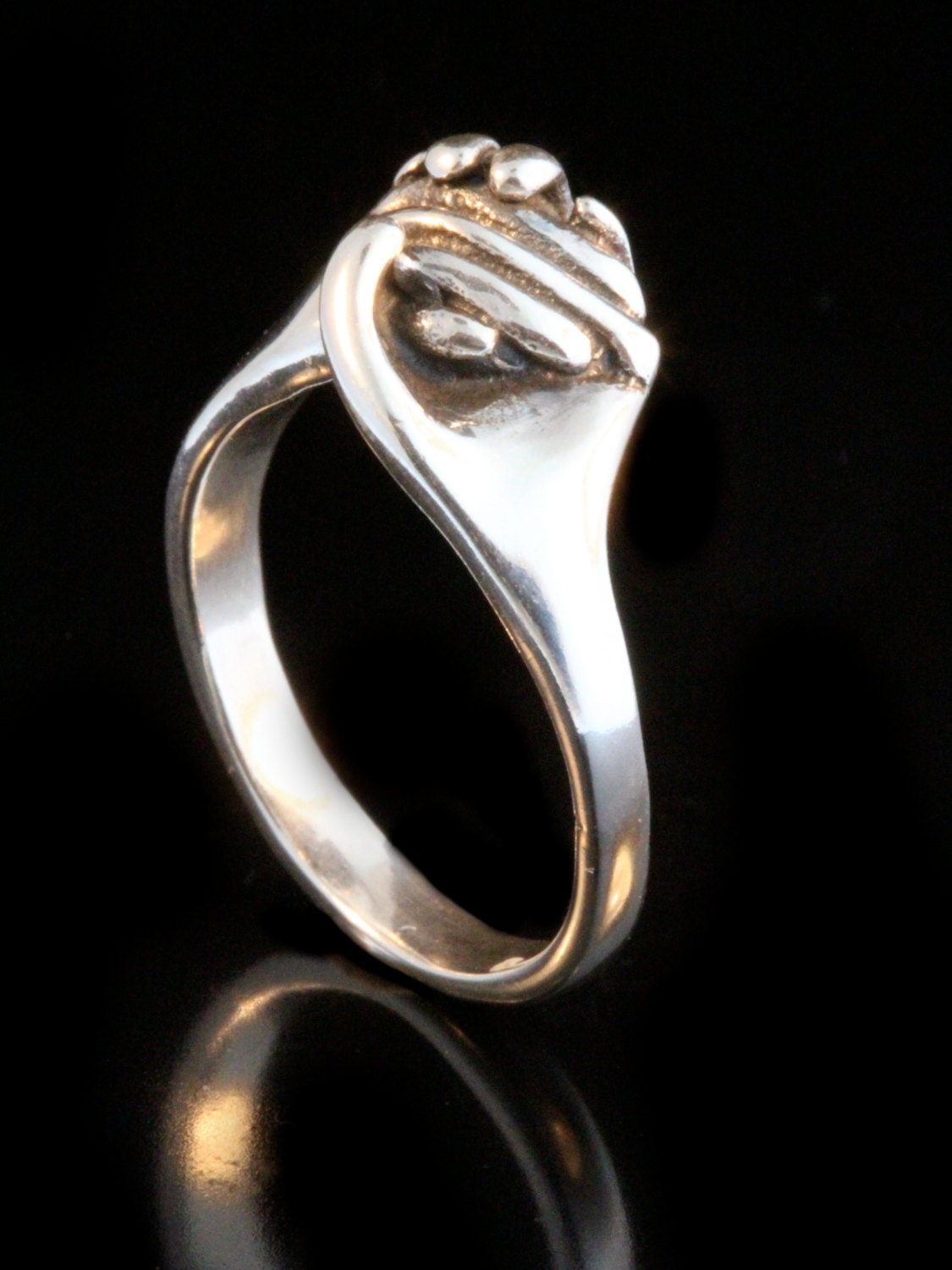 Hand Ring Silver Friendship Ring Friendship Jewelry Gift - Etsy