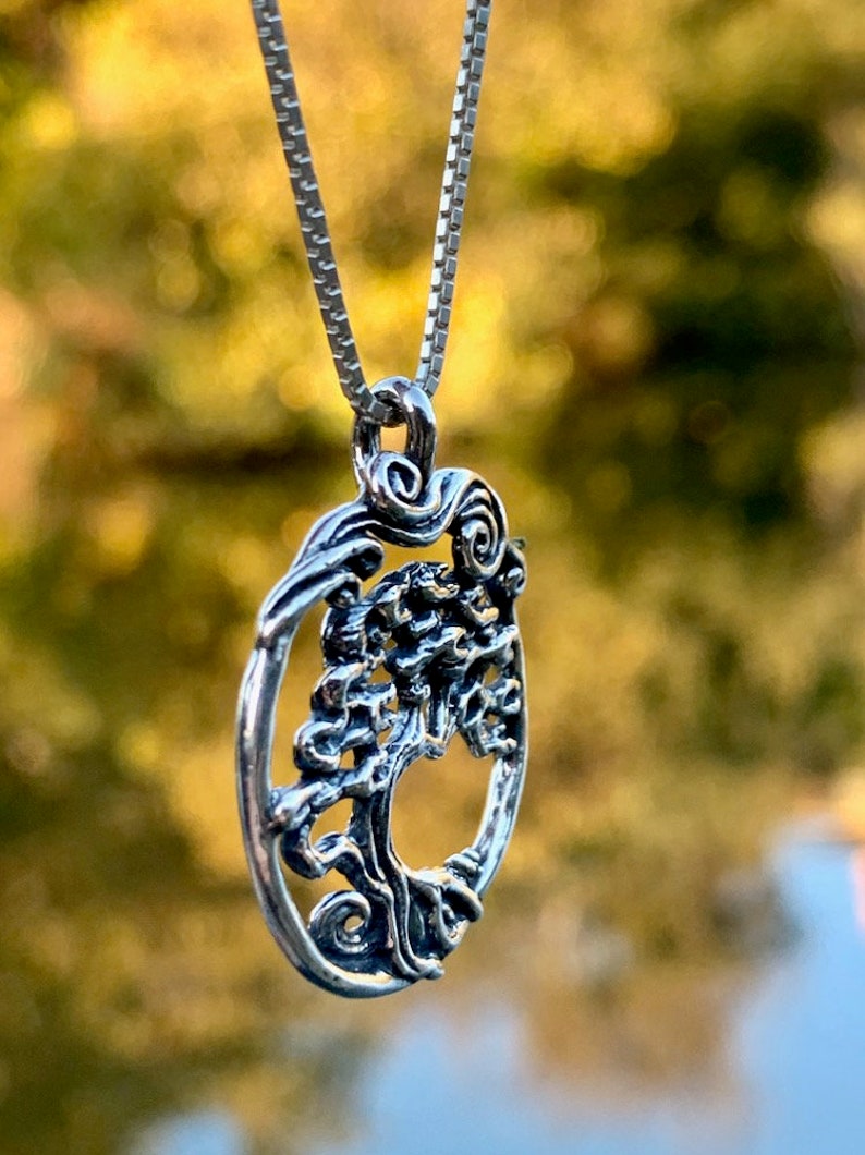 Silver Tree Necklace Silver Cypress Tree Charm Cypress Tree Jewelry ...