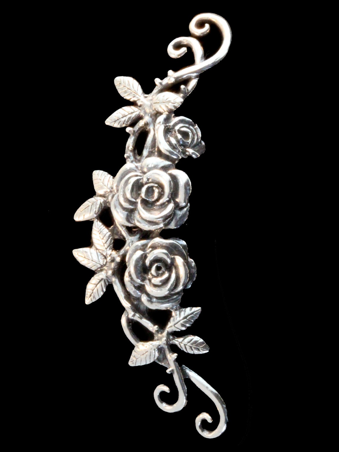 Flower Ear Cuff Valentines Day Gift Floral Ear Cuff Rose Ear - Etsy ...